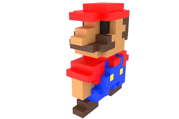 modelo 3d Mario Bros Pixel - TurboSquid 1341484