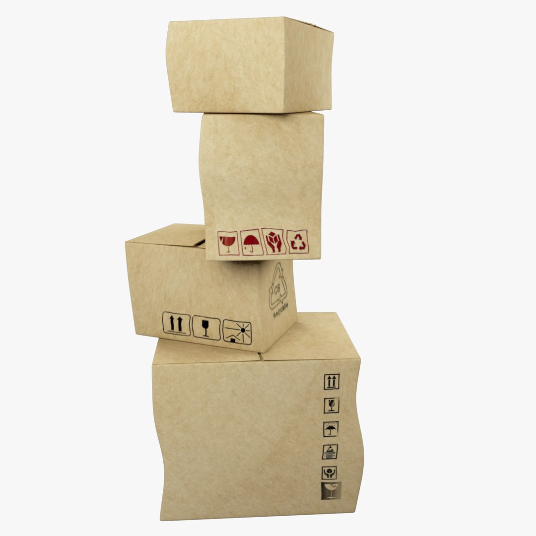 Box Stack 3D - TurboSquid 1155726