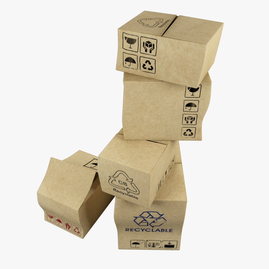 Box Stack 3D - TurboSquid 1155726