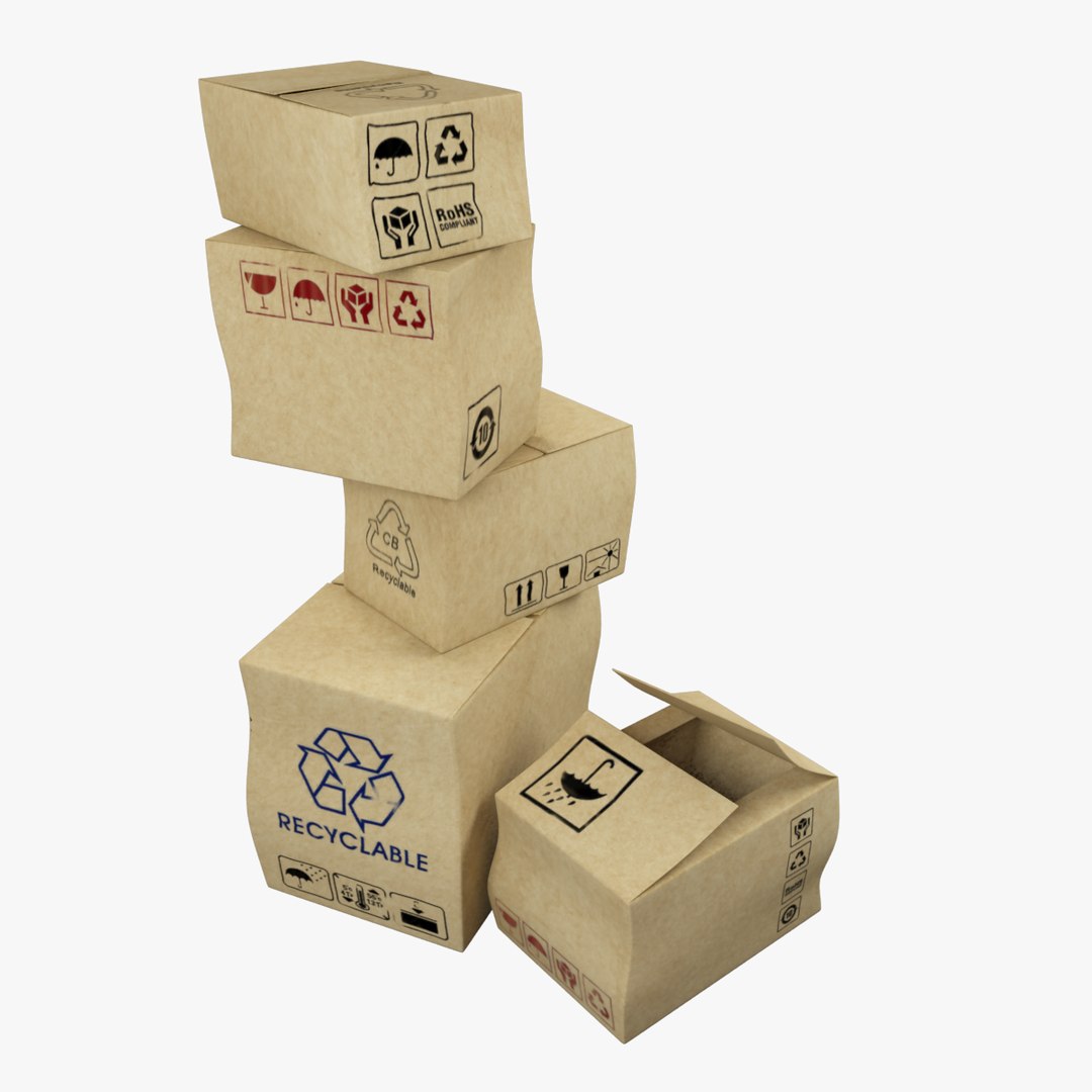 Box Stack 3D - TurboSquid 1155726