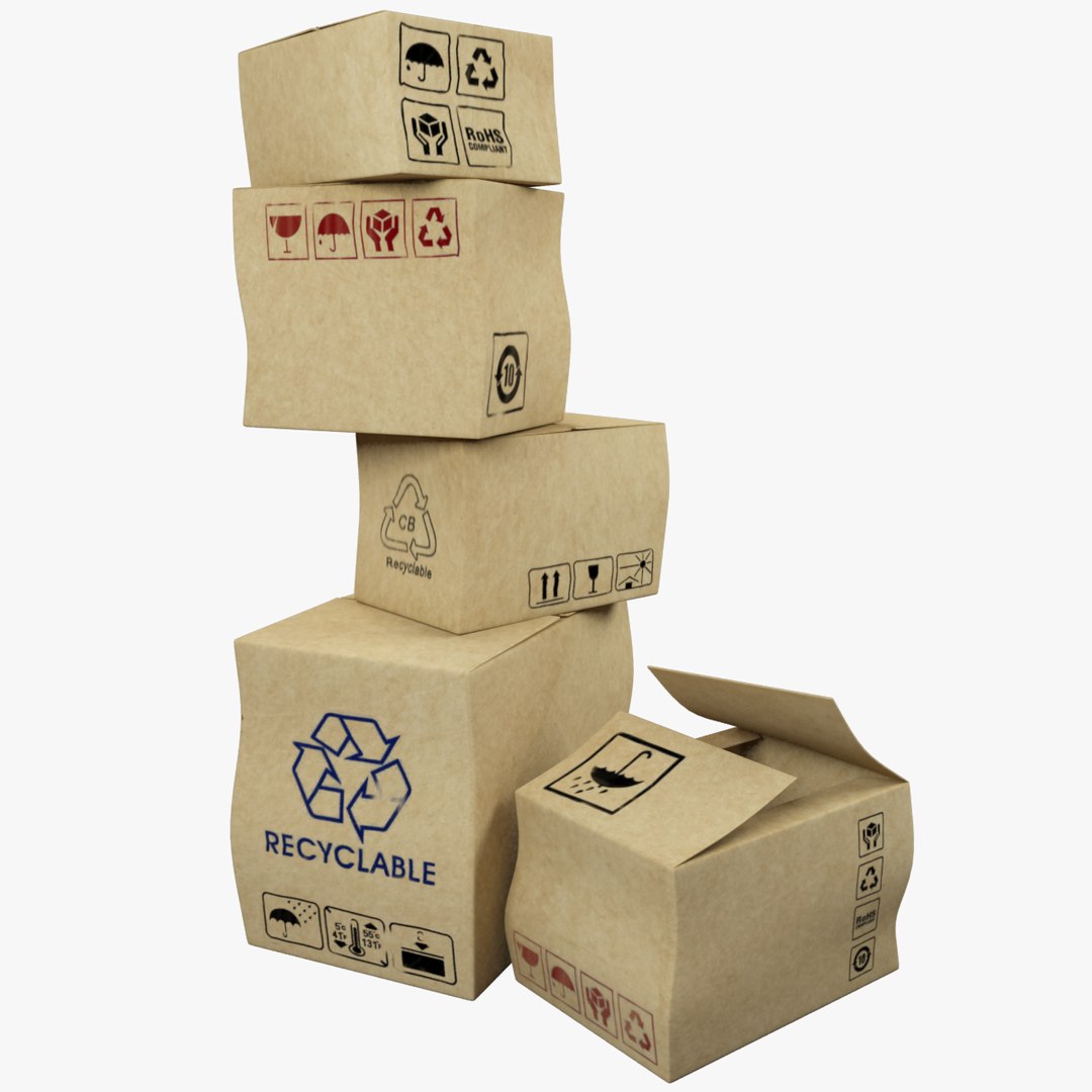 Box Stack 3D - TurboSquid 1155726