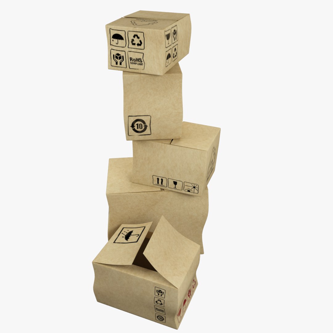 Box Stack 3D - TurboSquid 1155726