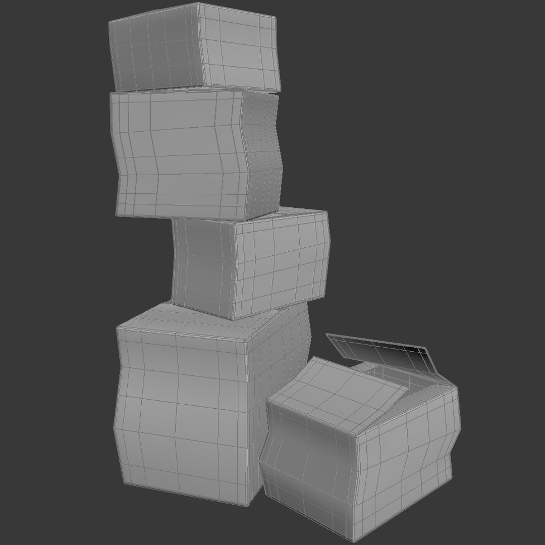 Box Stack 3D - TurboSquid 1155726