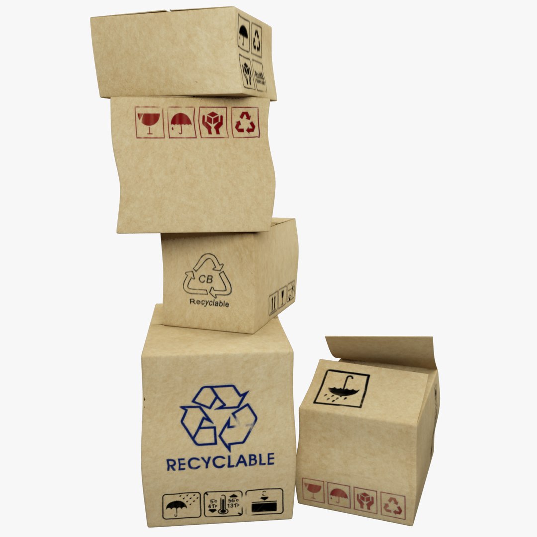 Box Stack 3D - TurboSquid 1155726