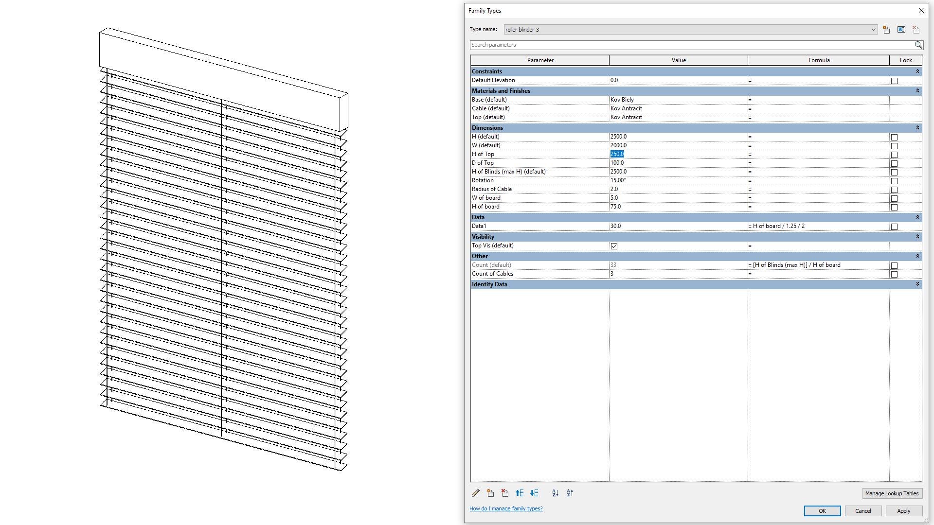 3D Roller Blinds - Full Parametric Revit Family Model - TurboSquid 1764661