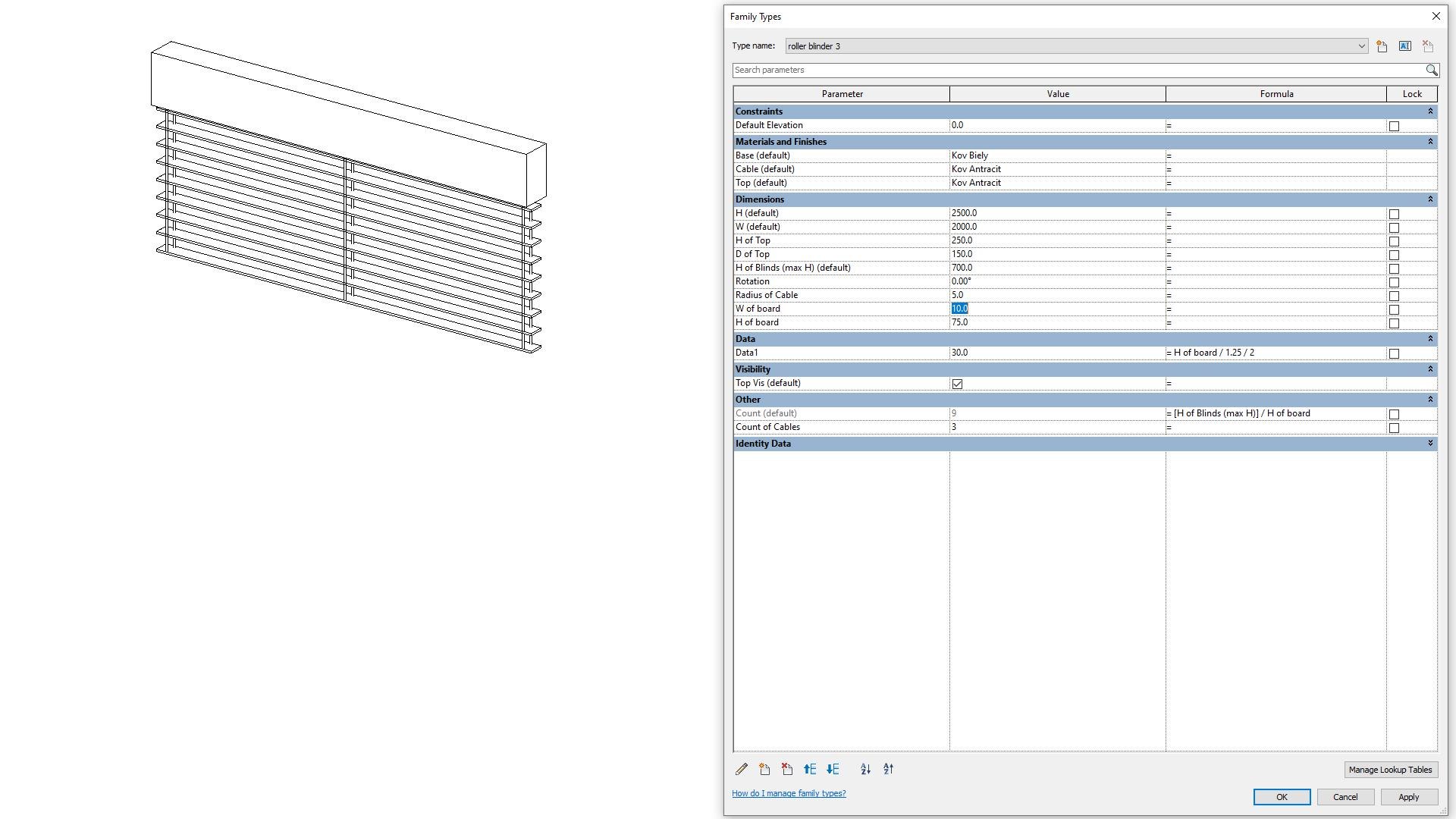 3D Roller Blinds - Full Parametric Revit Family Model - TurboSquid 1764661