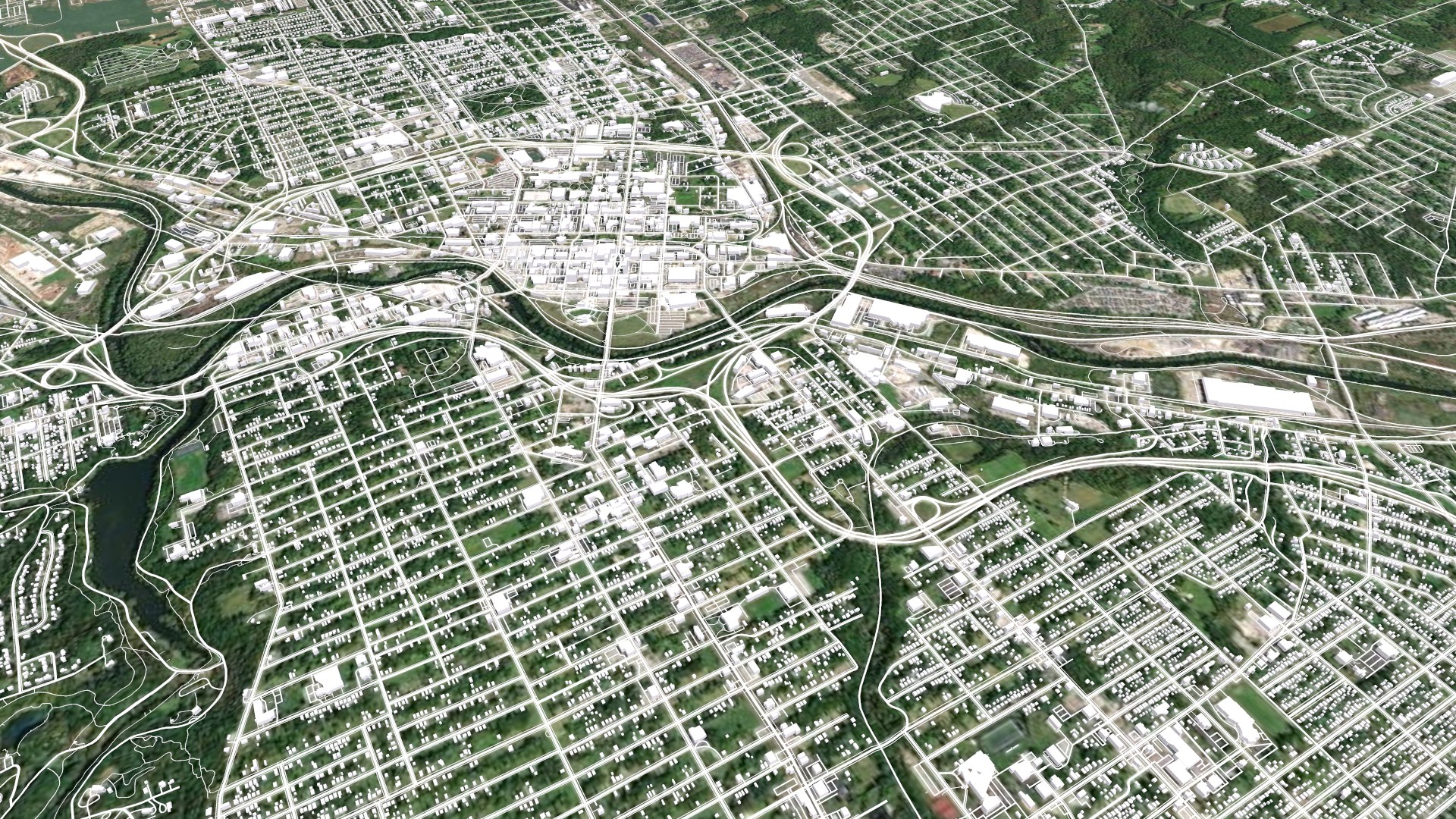 3D Cityscape Youngstown USA Model - TurboSquid 1998441