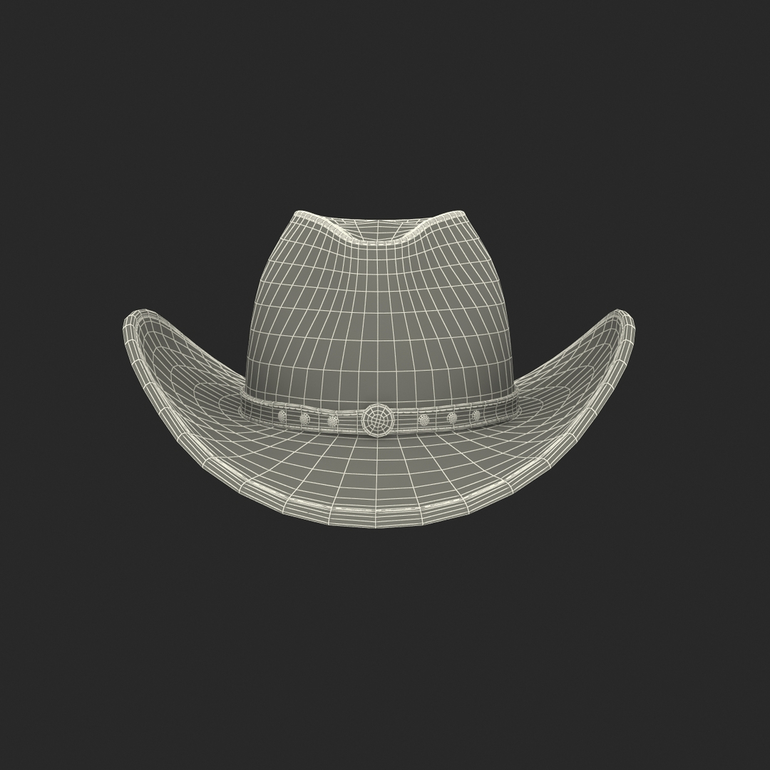 3d Cowboy Hat 2 Modeled