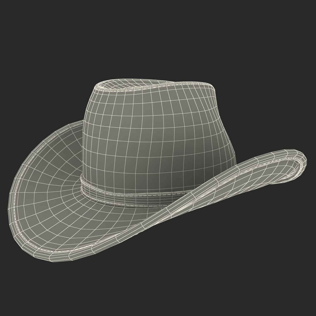 3d Cowboy Hat 2 Modeled