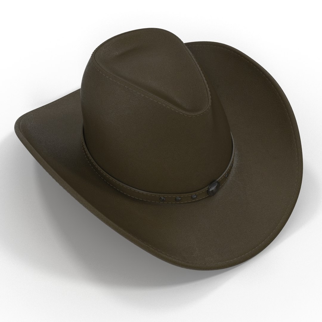 3d cowboy hat 2 modeled