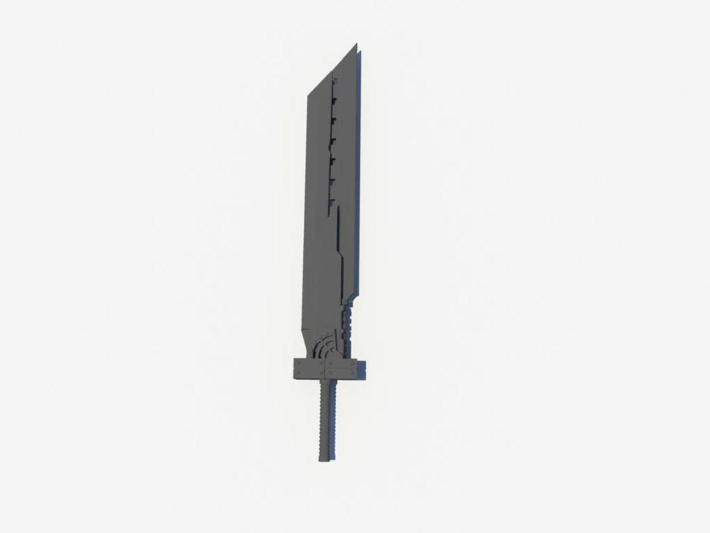 3d cloud buster sword model