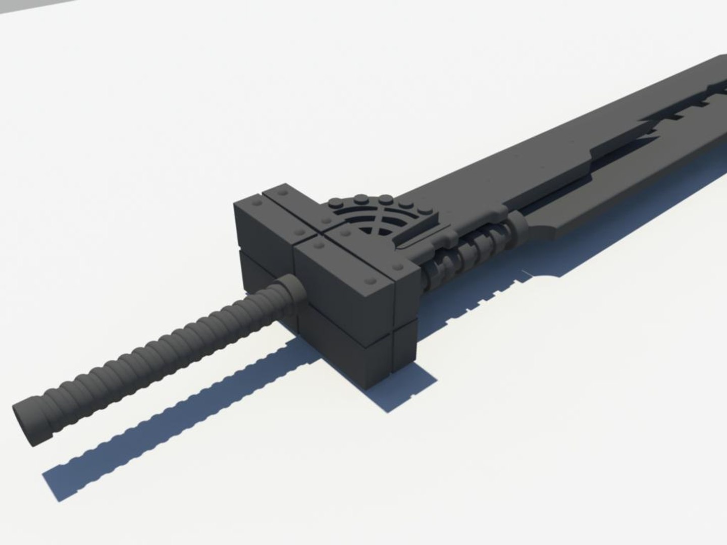 3d cloud buster sword model