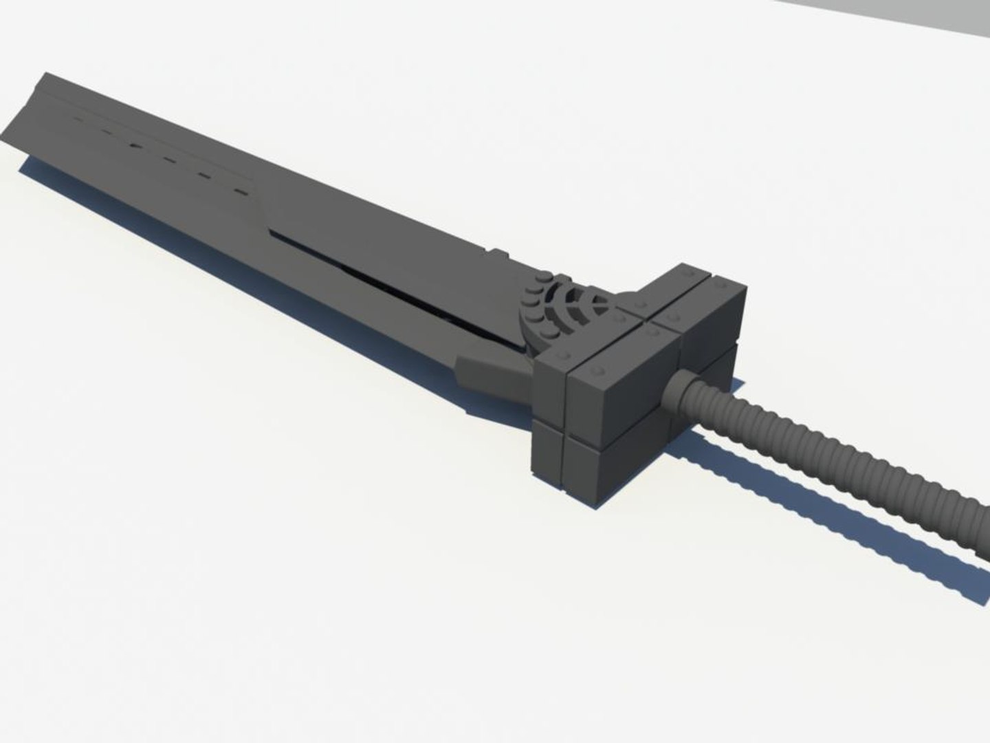 3d cloud buster sword model