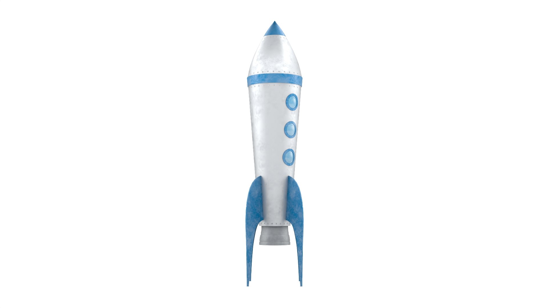 Gray metal rocket 3D model - TurboSquid 1656684