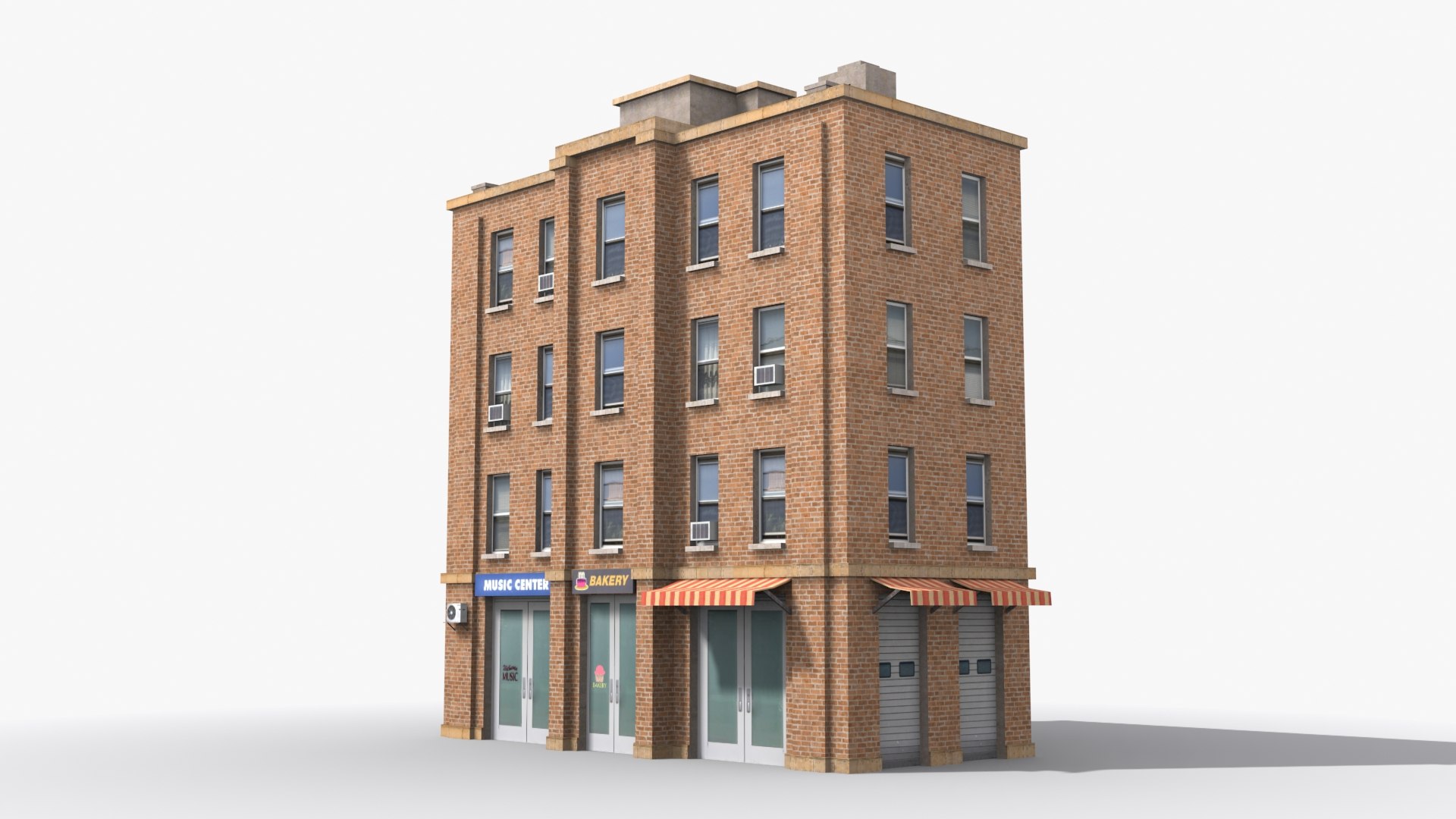 3D Apartment Building X12 Model - TurboSquid 1814518