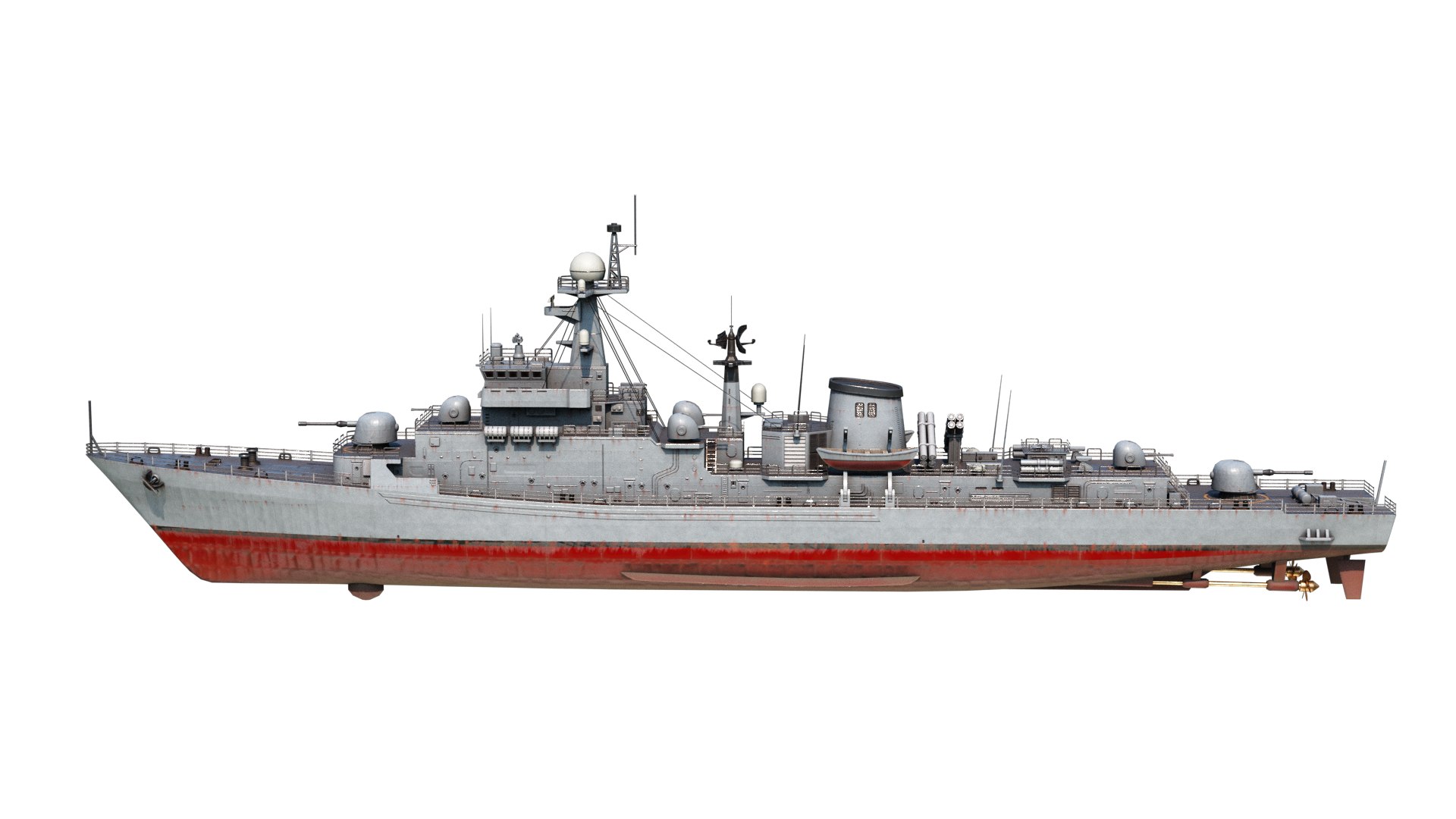 3D South Korean Navy Ulsan-class Frigate HDF-2000 - TurboSquid 2398785