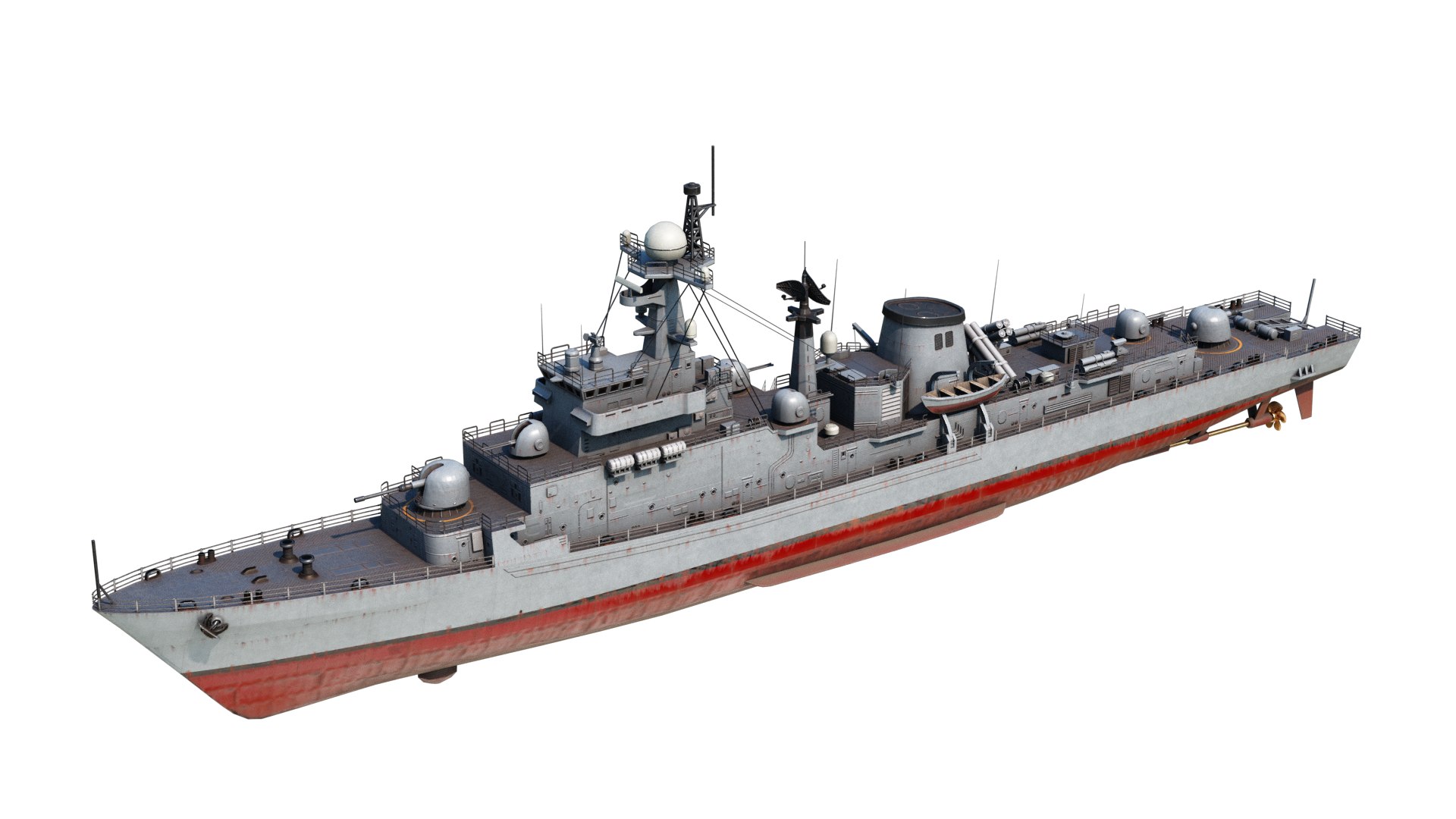 3D South Korean Navy Ulsan-class Frigate HDF-2000 - TurboSquid 2398785