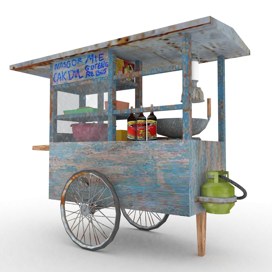 3D Model Fried Rice Mobile Portable Stall - TurboSquid 1767411
