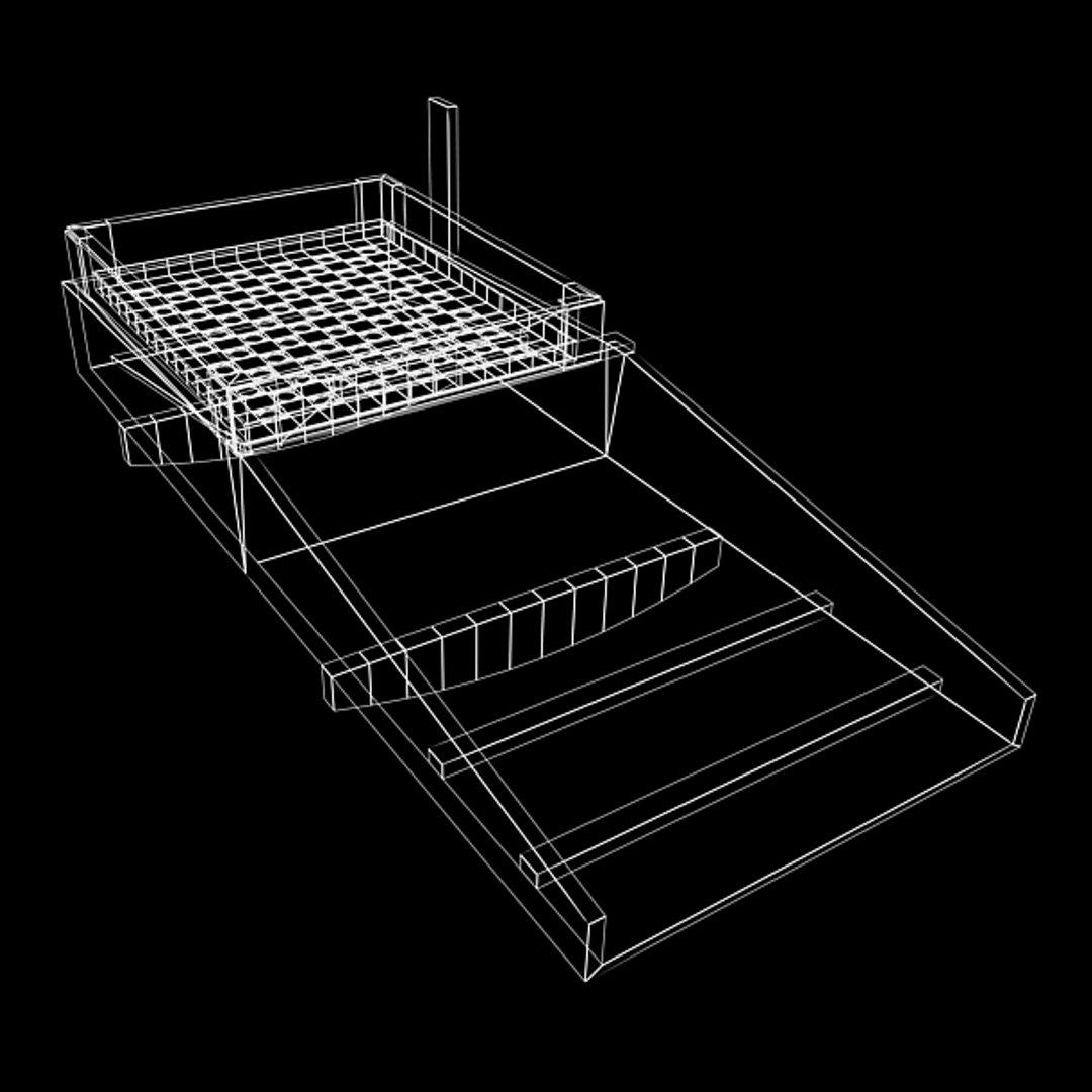 3dsmax Old Gold Washing Cradle
