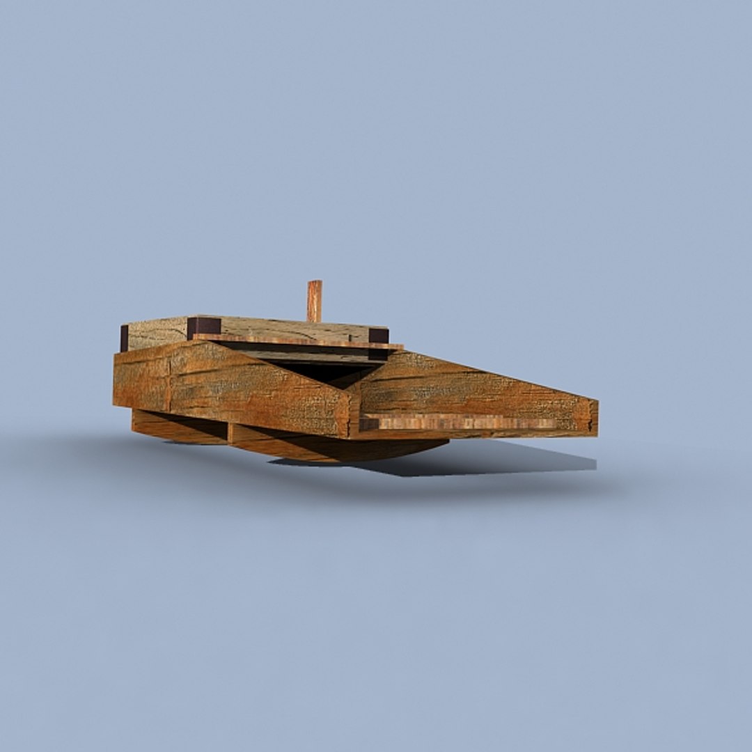 3dsmax Old Gold Washing Cradle