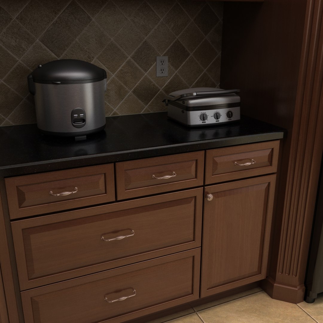 3ds Max Kitchen Scene Set