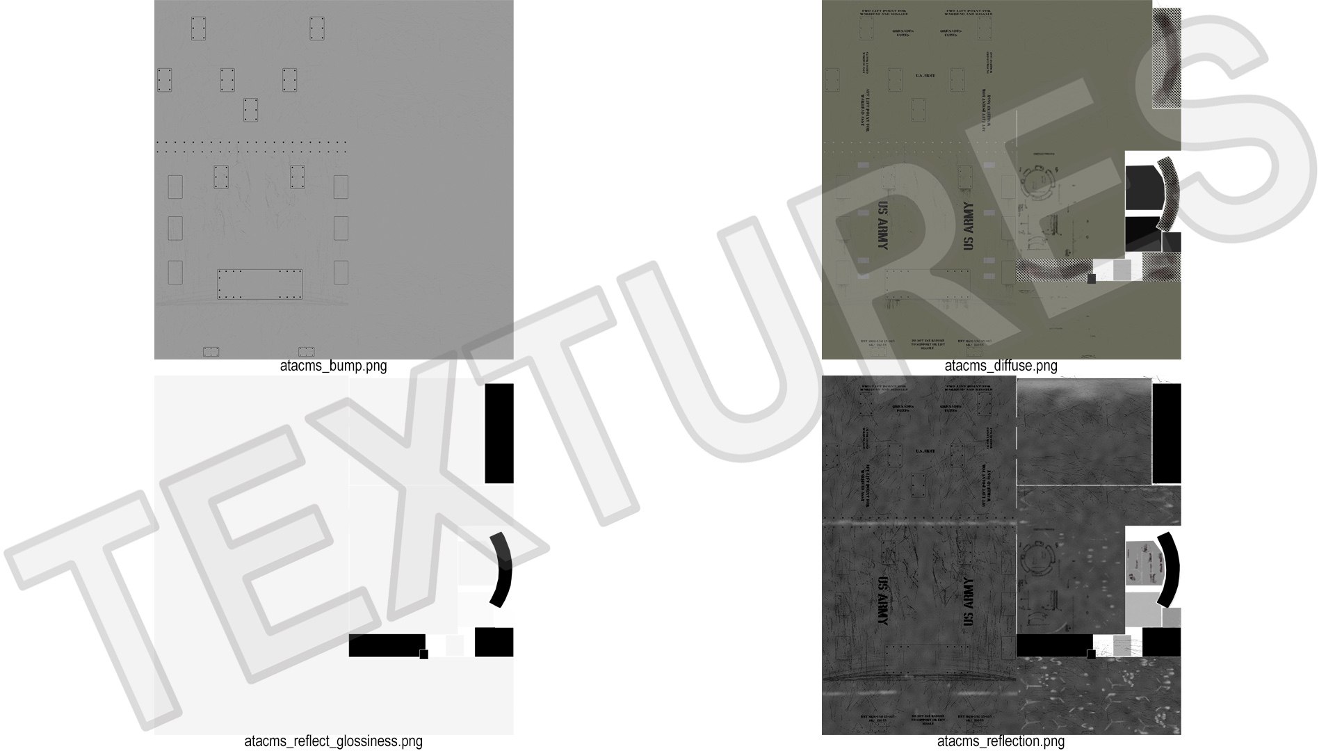 US Army Hellfire Missile MGM-140 ATACMS 3D - TurboSquid 2350585