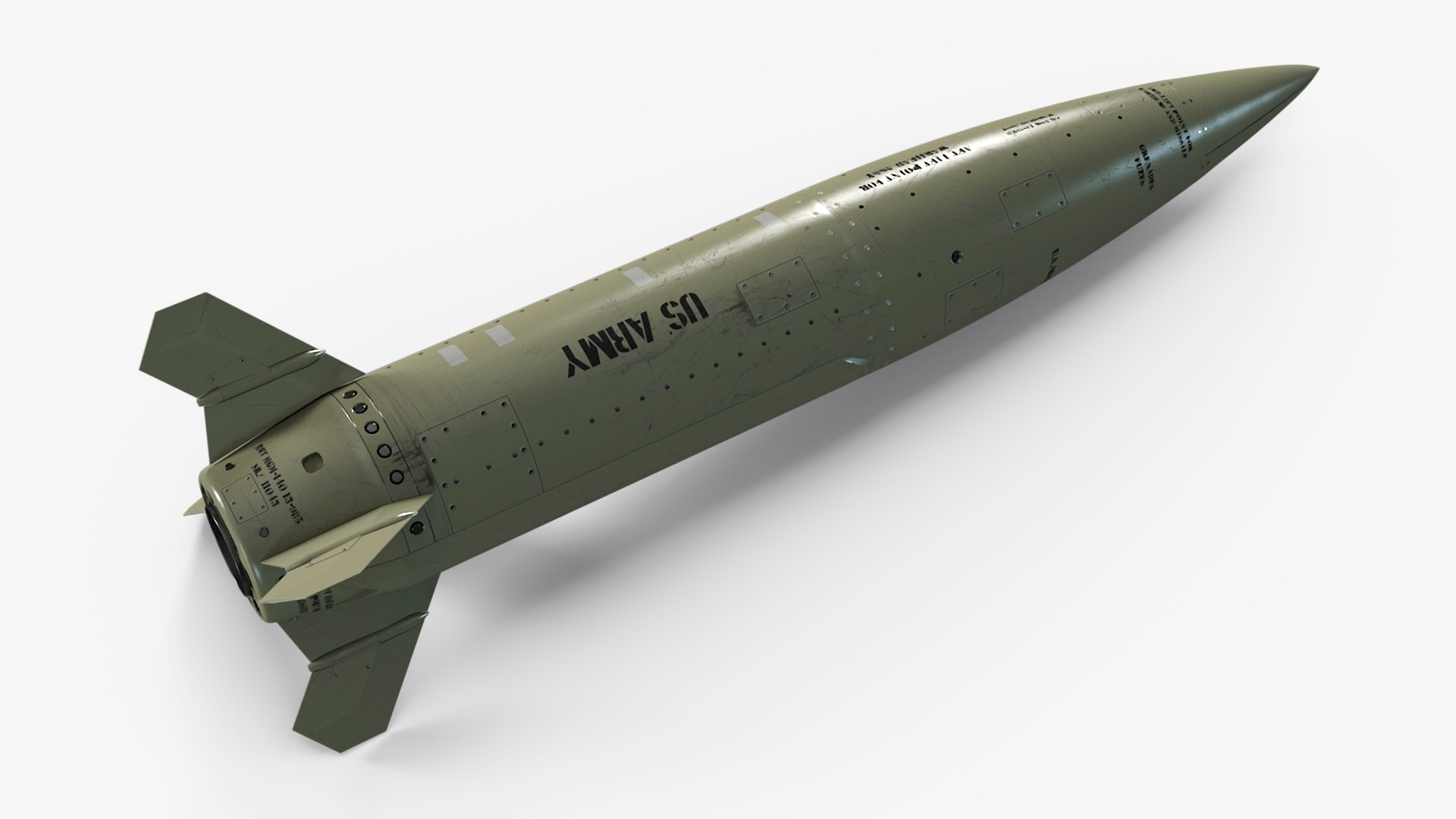 US Army Hellfire Missile MGM-140 ATACMS 3D - TurboSquid 2350585