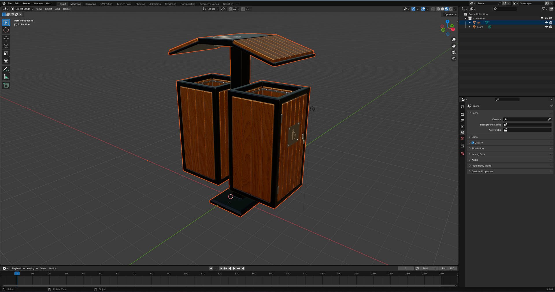 Outdoor Trash Bins 04 3D Model - TurboSquid 2153935