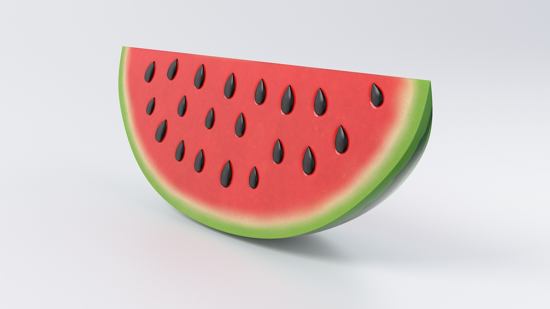 3D Cartoon Watermelon Slice 1 - TurboSquid 2104052