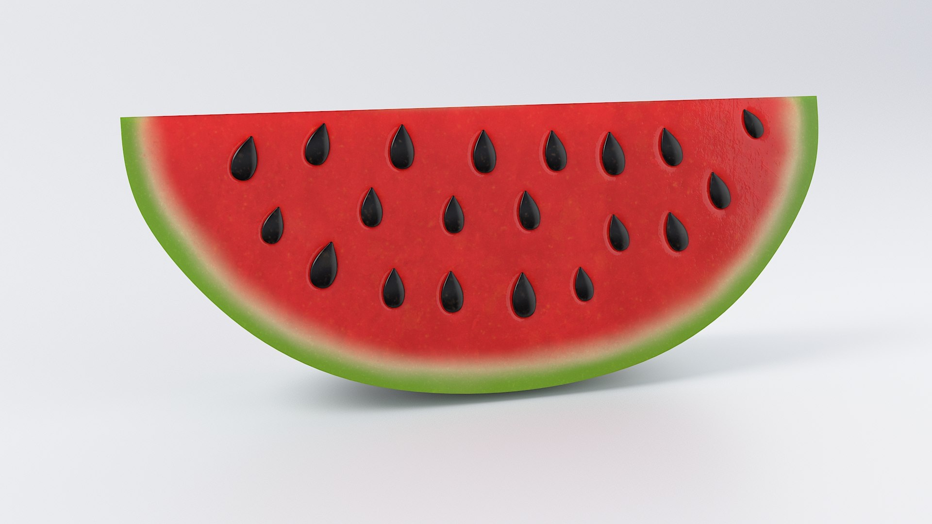 3D Cartoon Watermelon Slice 1 - TurboSquid 2104052