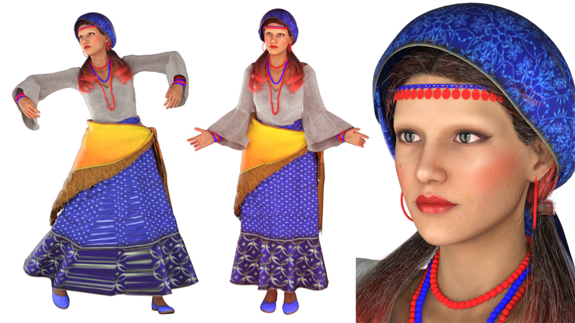 Realistic Rigged Style Woman-Lopa Character 3D Model 3D model ...