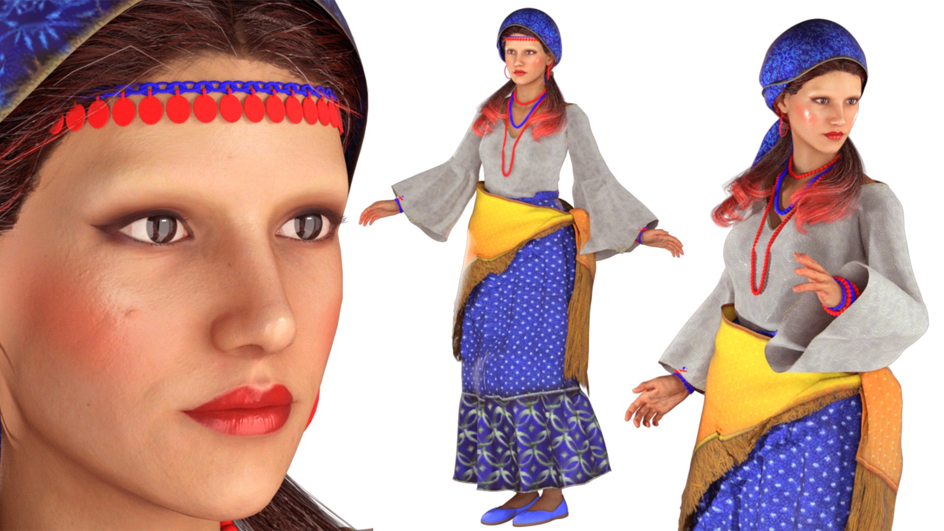 Realistic Rigged Style Woman-Lopa Character 3D Model 3D model ...