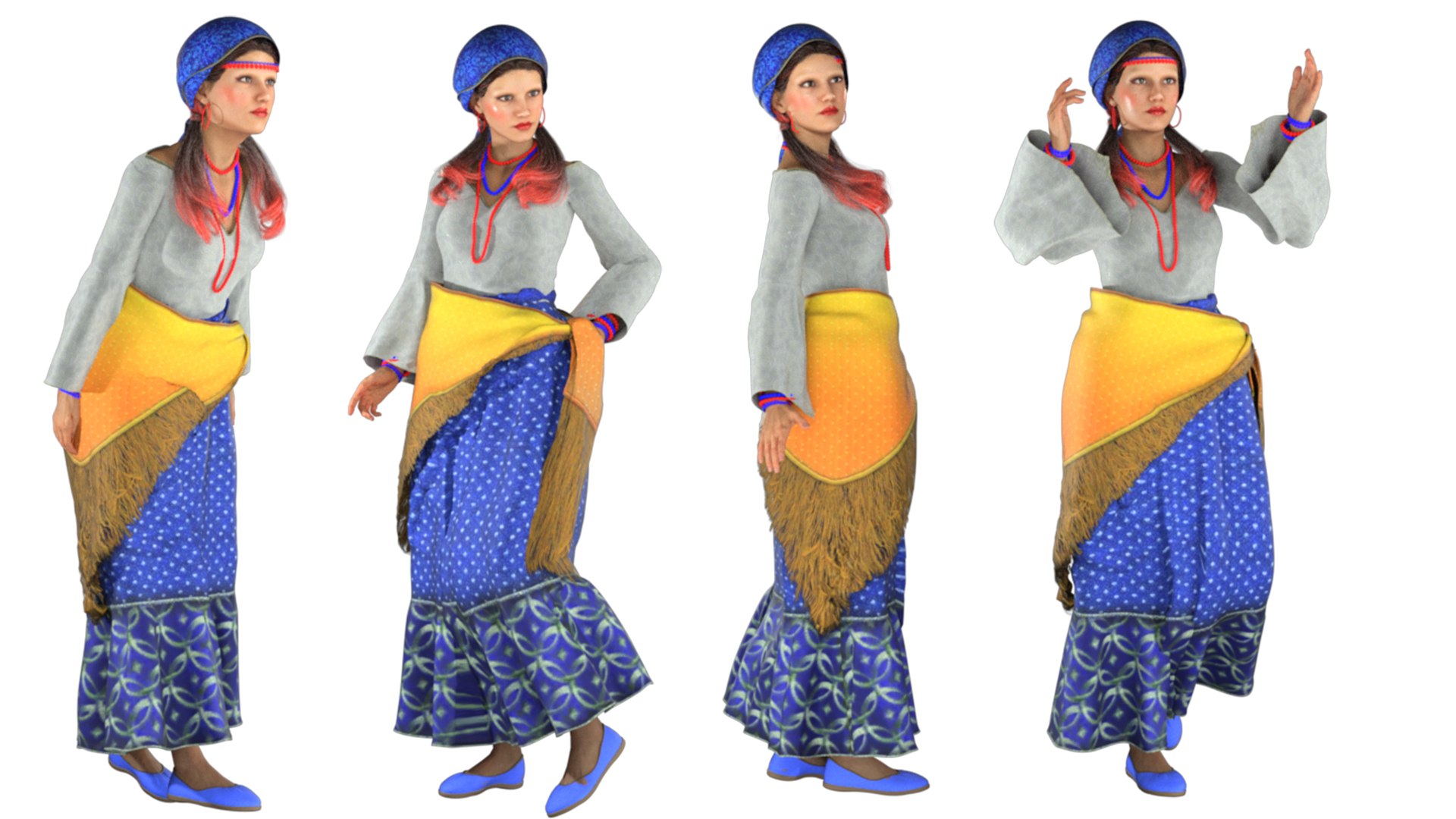 Realistic Rigged Style Woman-Lopa Character 3D Model 3D model ...