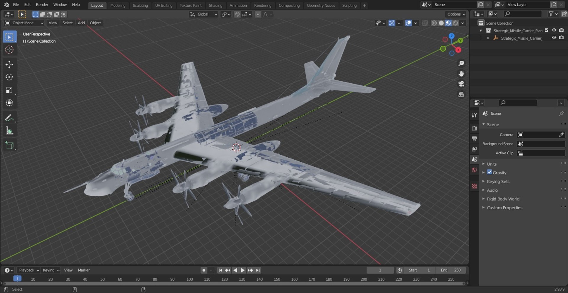 Strategic Missile Carrier Plane Simple Interior Model - TurboSquid 1943680