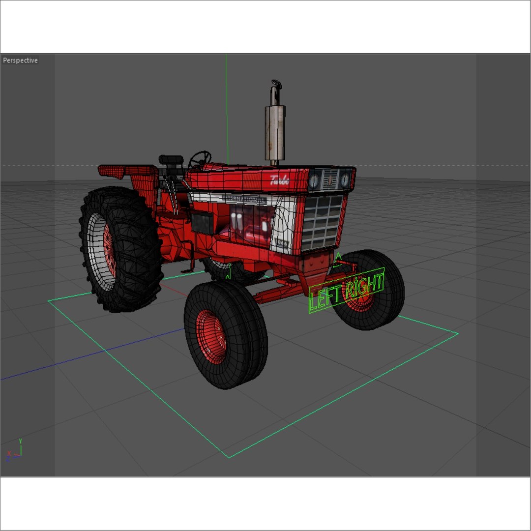 3d International 1066 Farmall Tractor Model