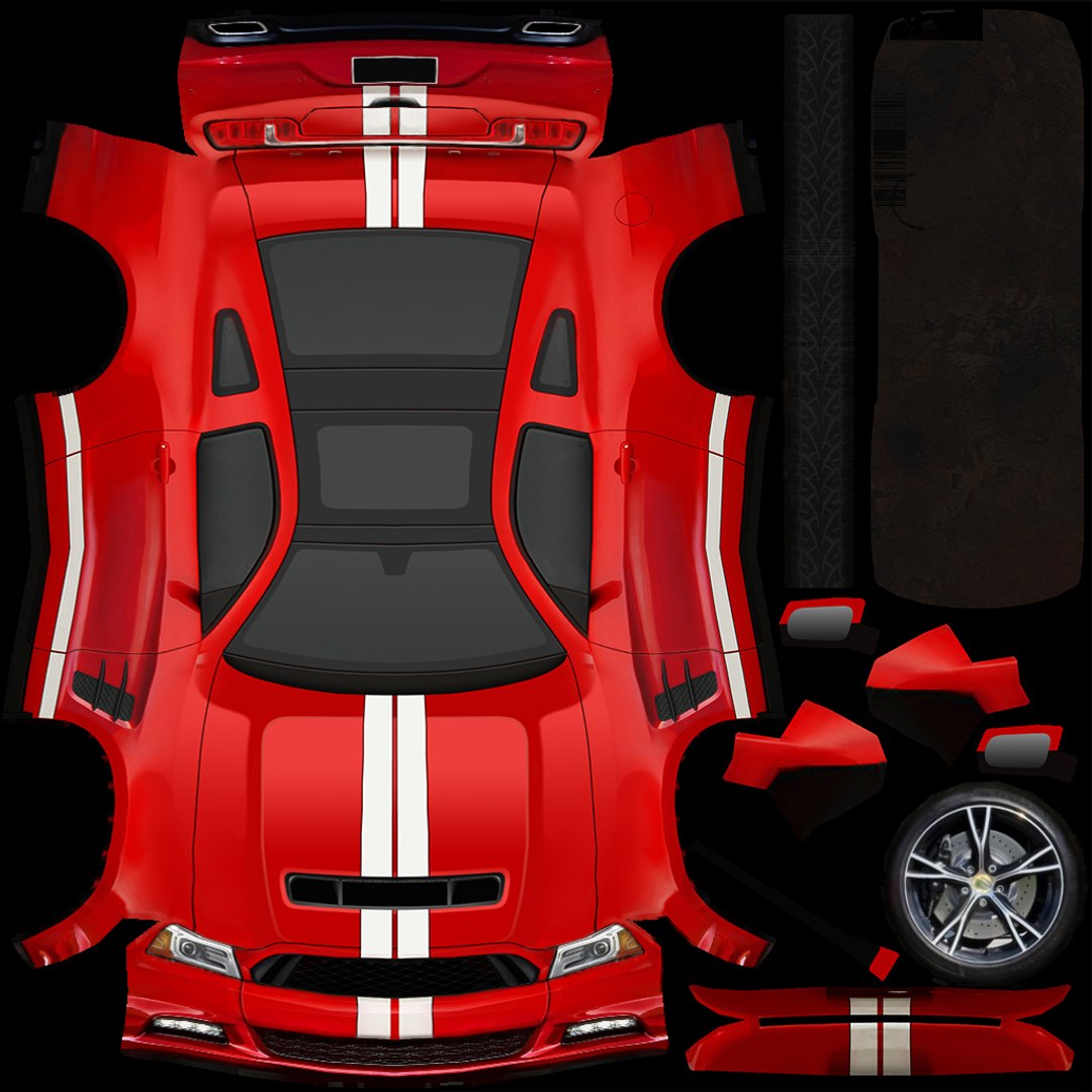 3d Model Generic Muscle-car V1 Car