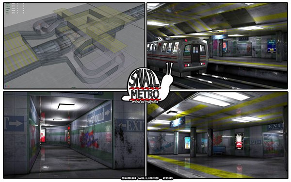 metro station train 3d model