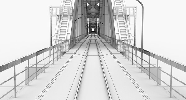 realistic railway bridge 3d max