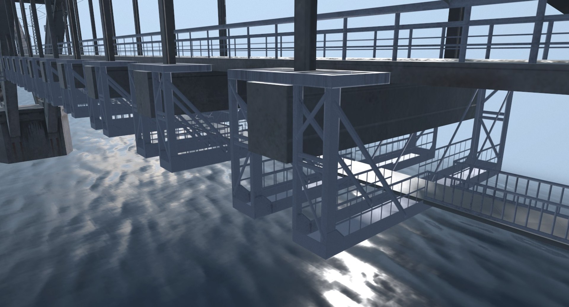 Realistic Railway Bridge 3d Max