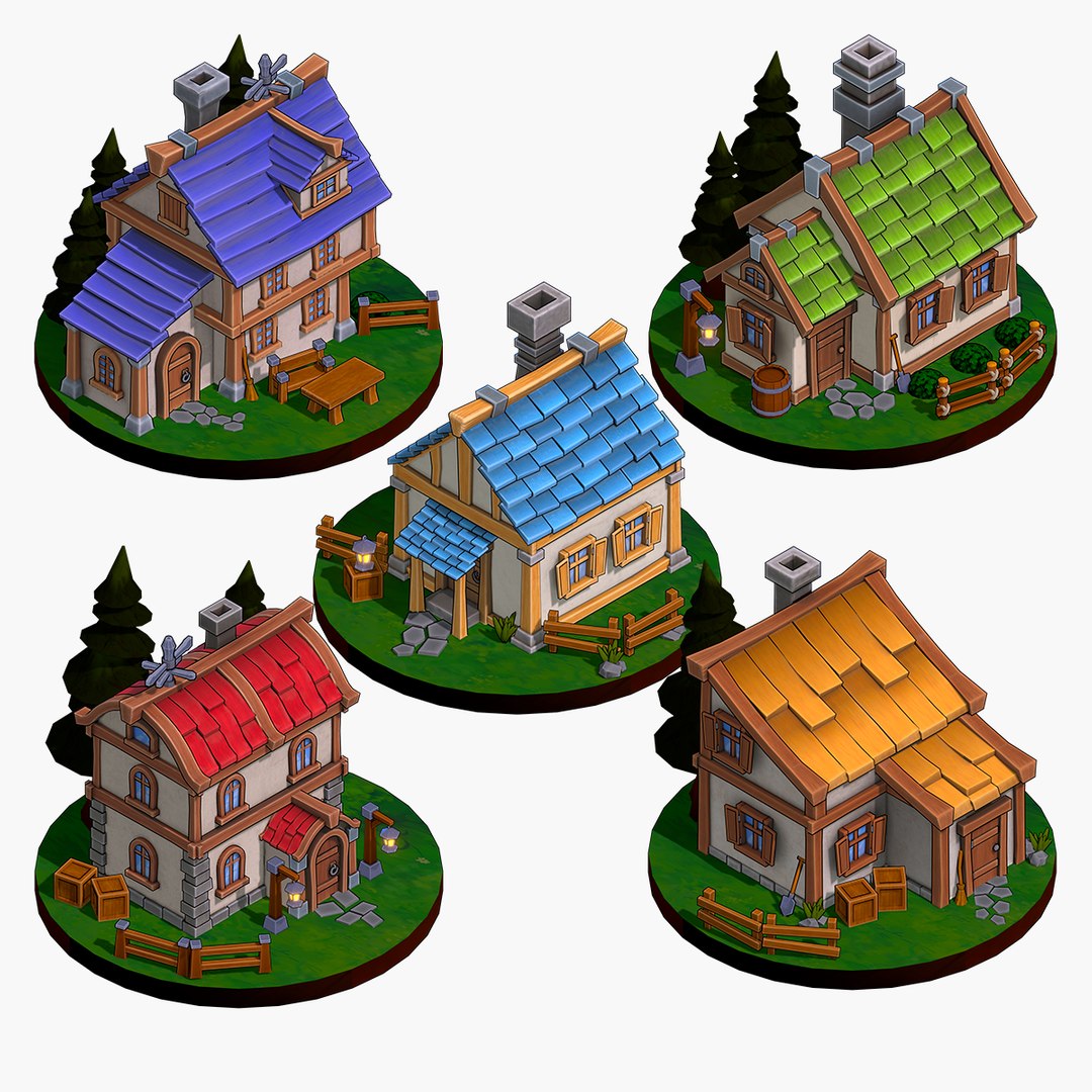 3D Stylized Simple House props model - TurboSquid 2089018