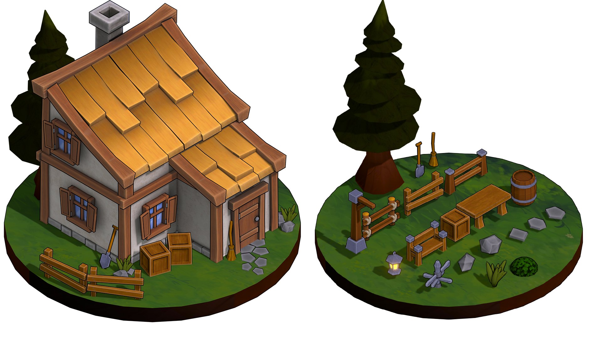 3D Stylized Simple House props model - TurboSquid 2089018