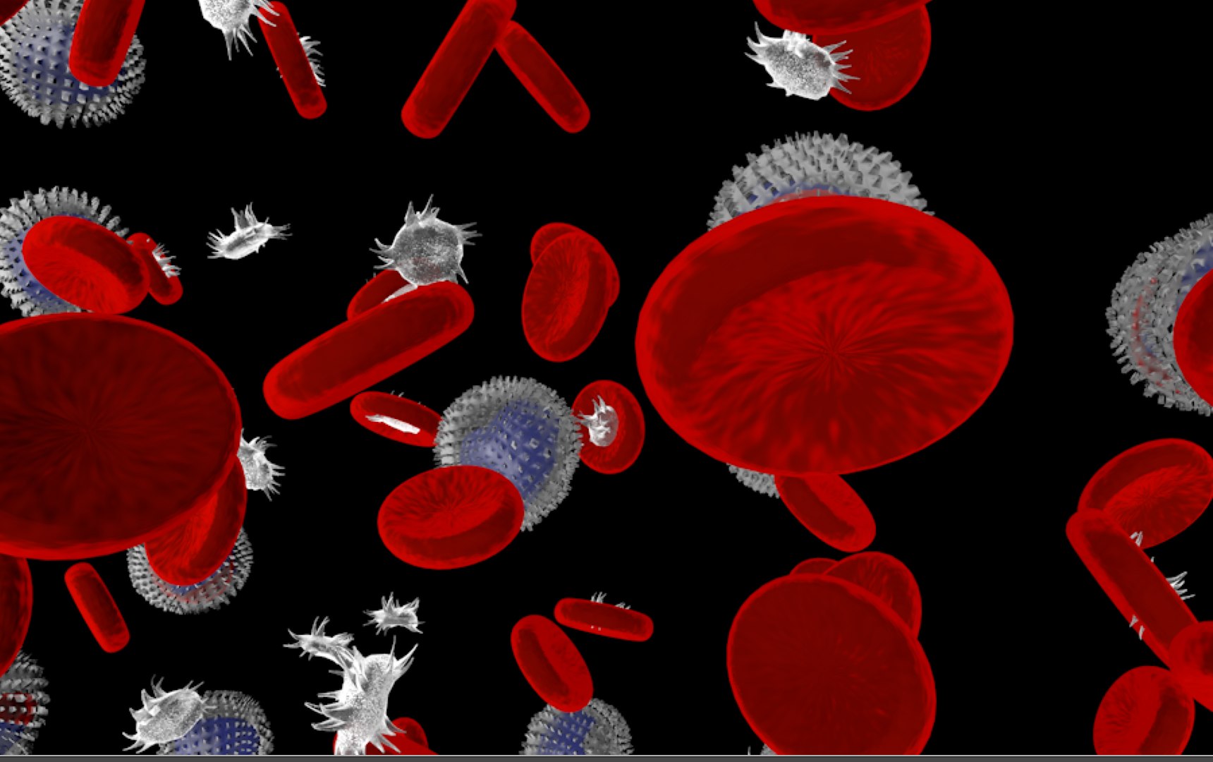 3d Microscopic Blood Cells
