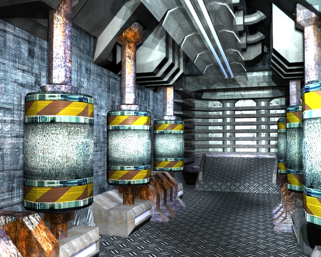 3d model corridor alien games