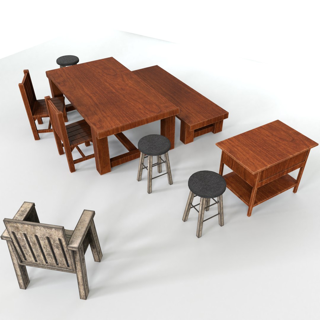 3D tables chairs - TurboSquid 1250830