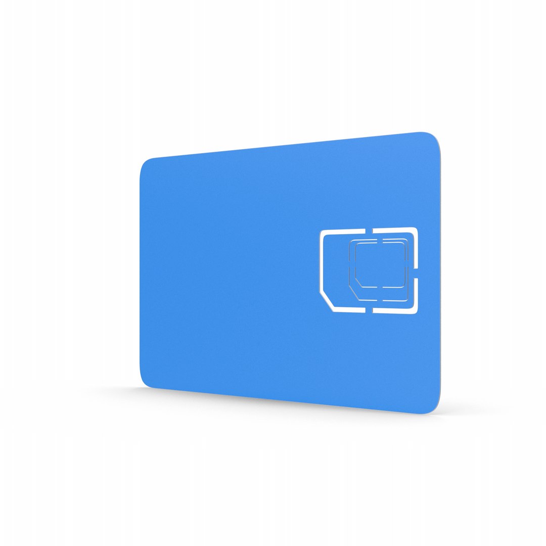 Blue SIM Card 3D Model - TurboSquid 2033499