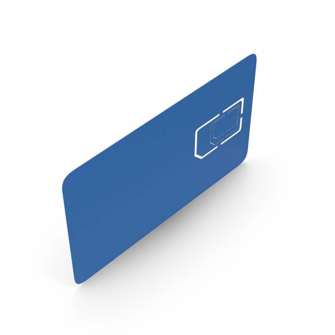 Blue SIM Card 3D Model - TurboSquid 2033499