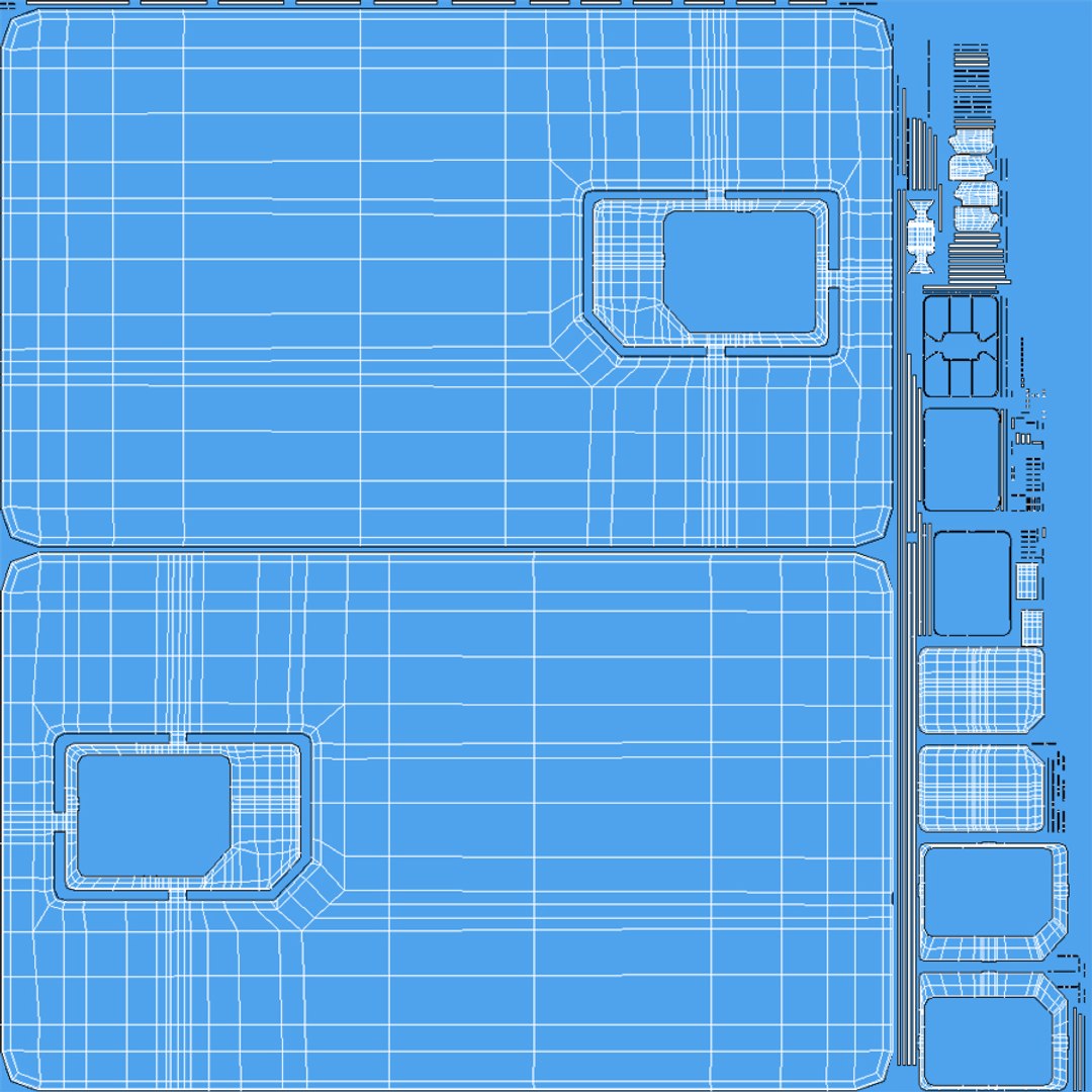 Blue SIM Card 3D Model - TurboSquid 2033499