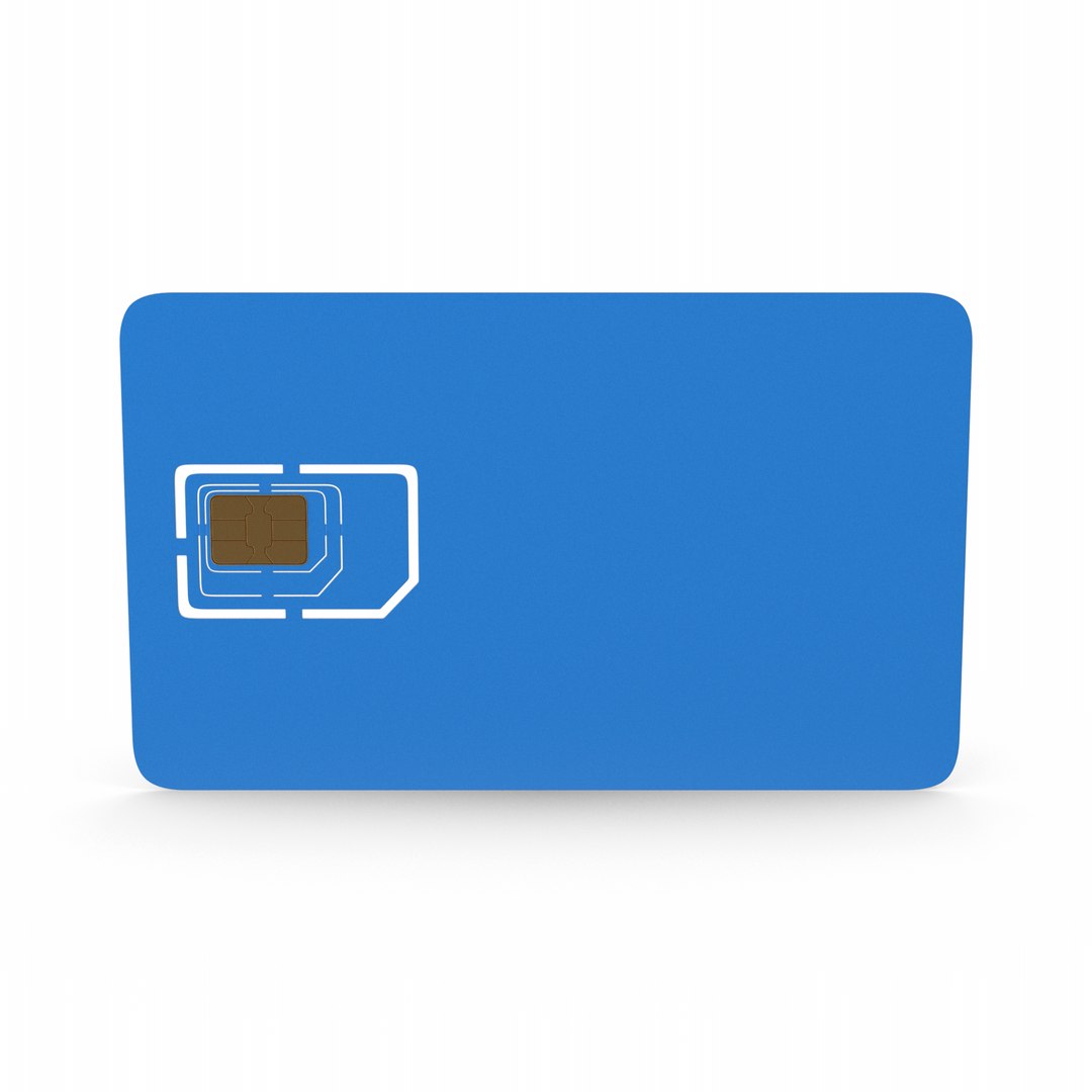 Blue SIM Card 3D Model - TurboSquid 2033499