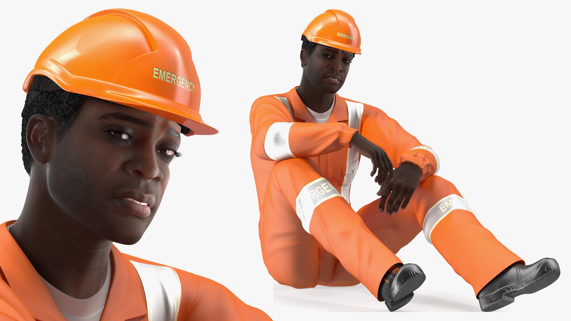 African american rescuer rescue model - TurboSquid 1702730