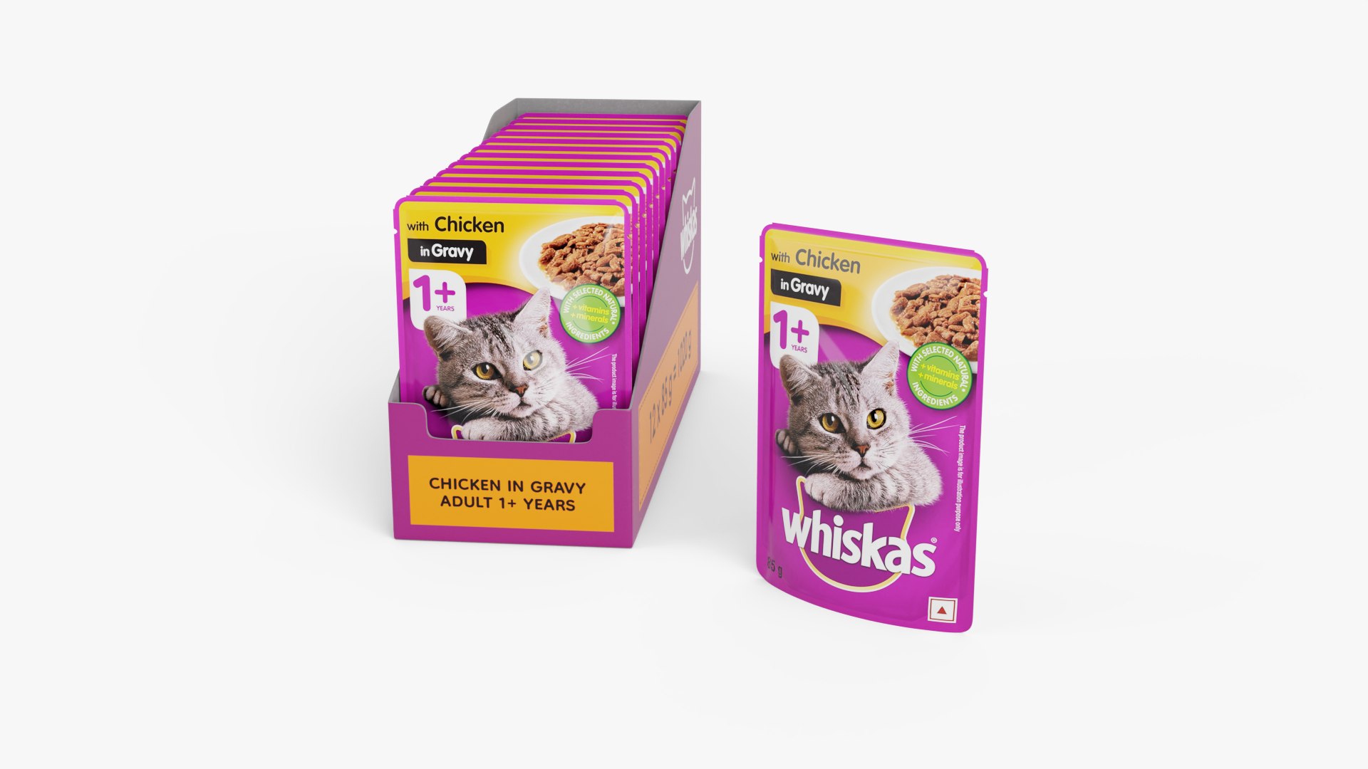 Whiskas Cat Food Wet 3D model - TurboSquid 2170521